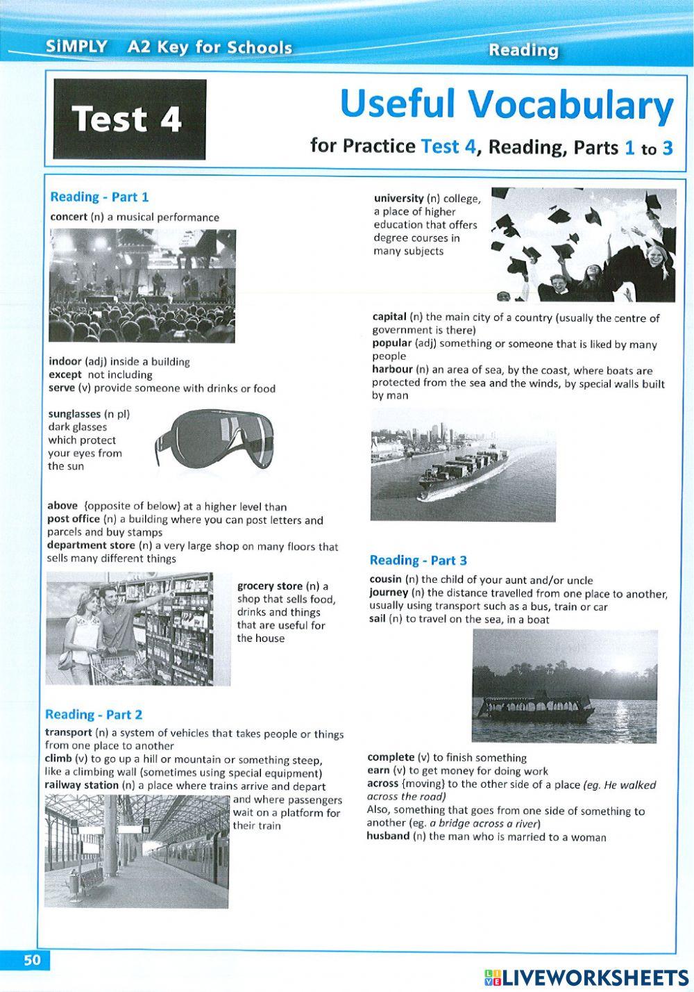 SIMPLY READ TEST 4 online exercise for | Live Worksheets