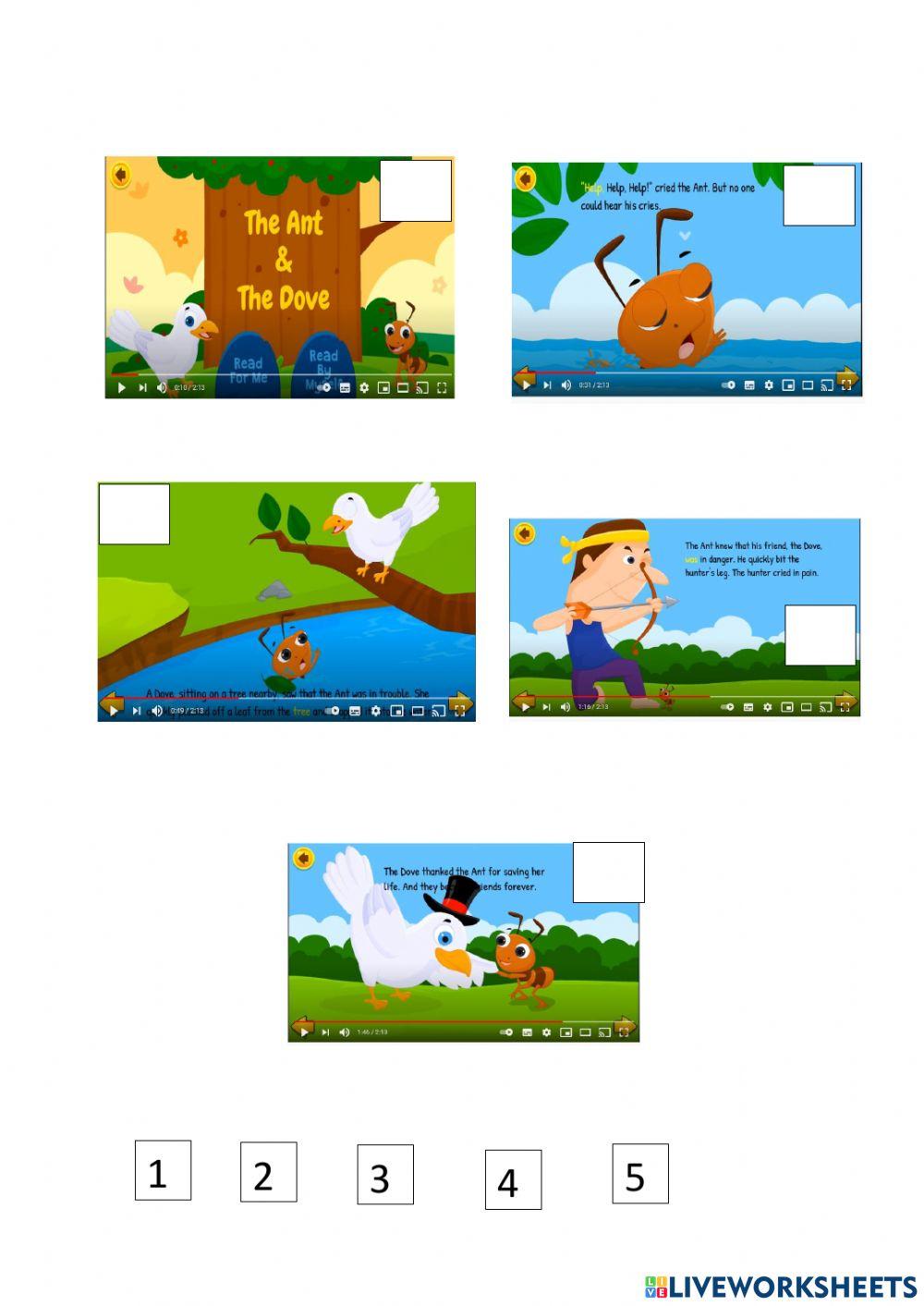 Storytelling interactive worksheet for KINDER | Live Worksheets
