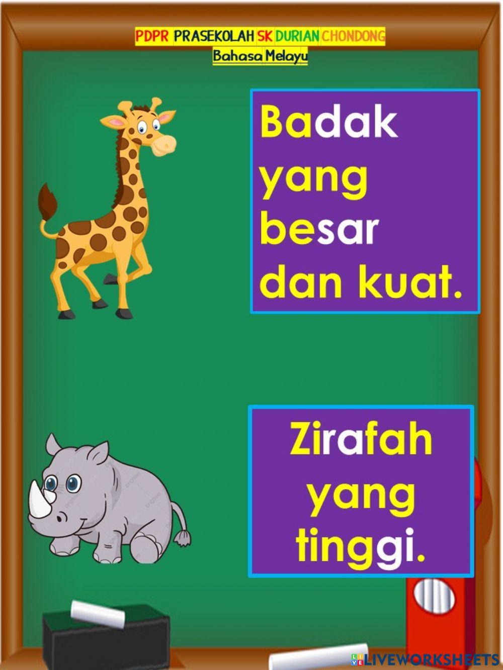 Mengenal haiwan 3 worksheet | Live Worksheets