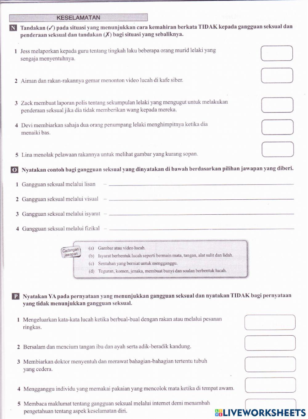 PJPK TINGKATAN 2: KESELAMATAN 5076538 | noor azam bin