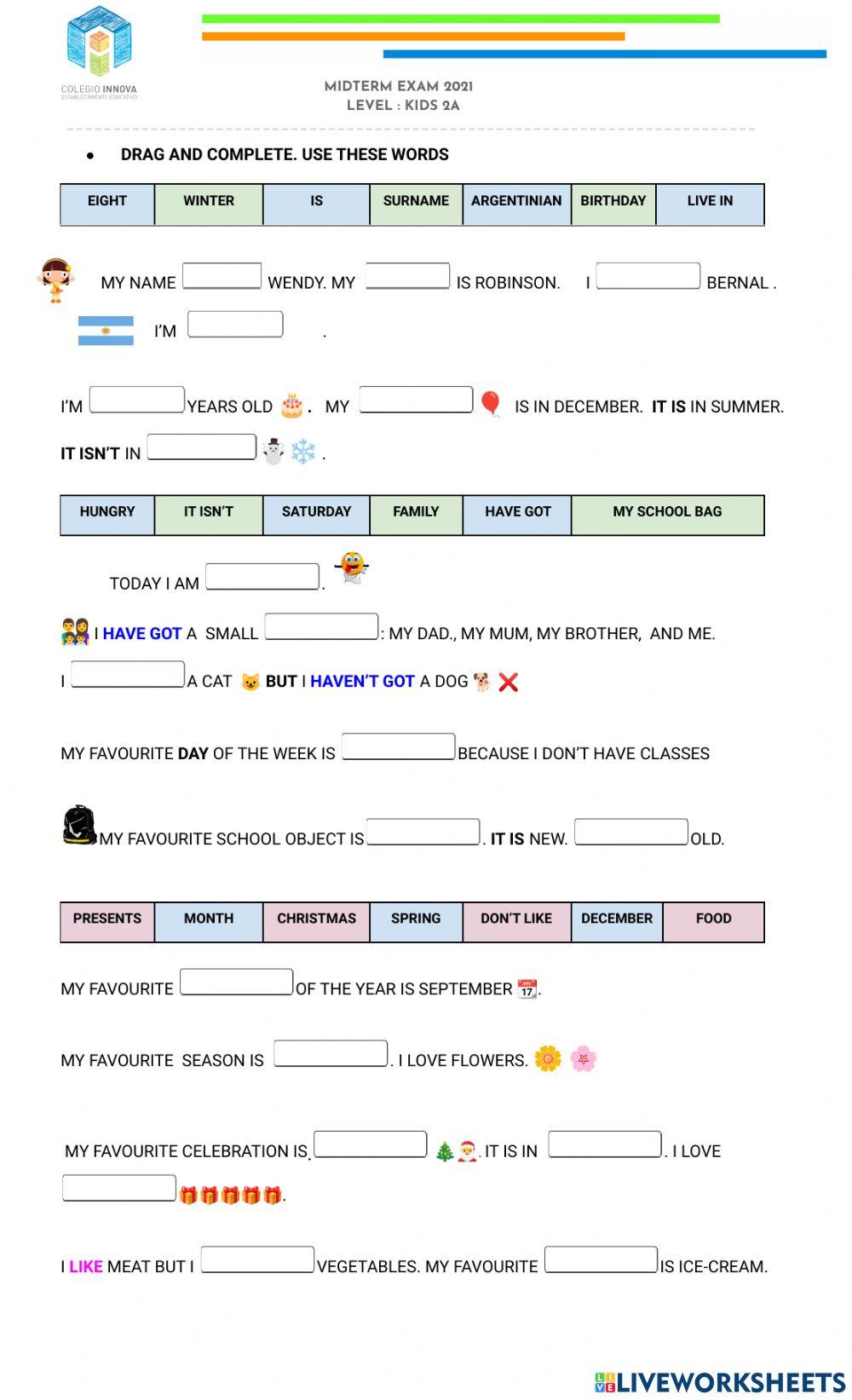 Aa interactive exercise for kids2 | Live Worksheets