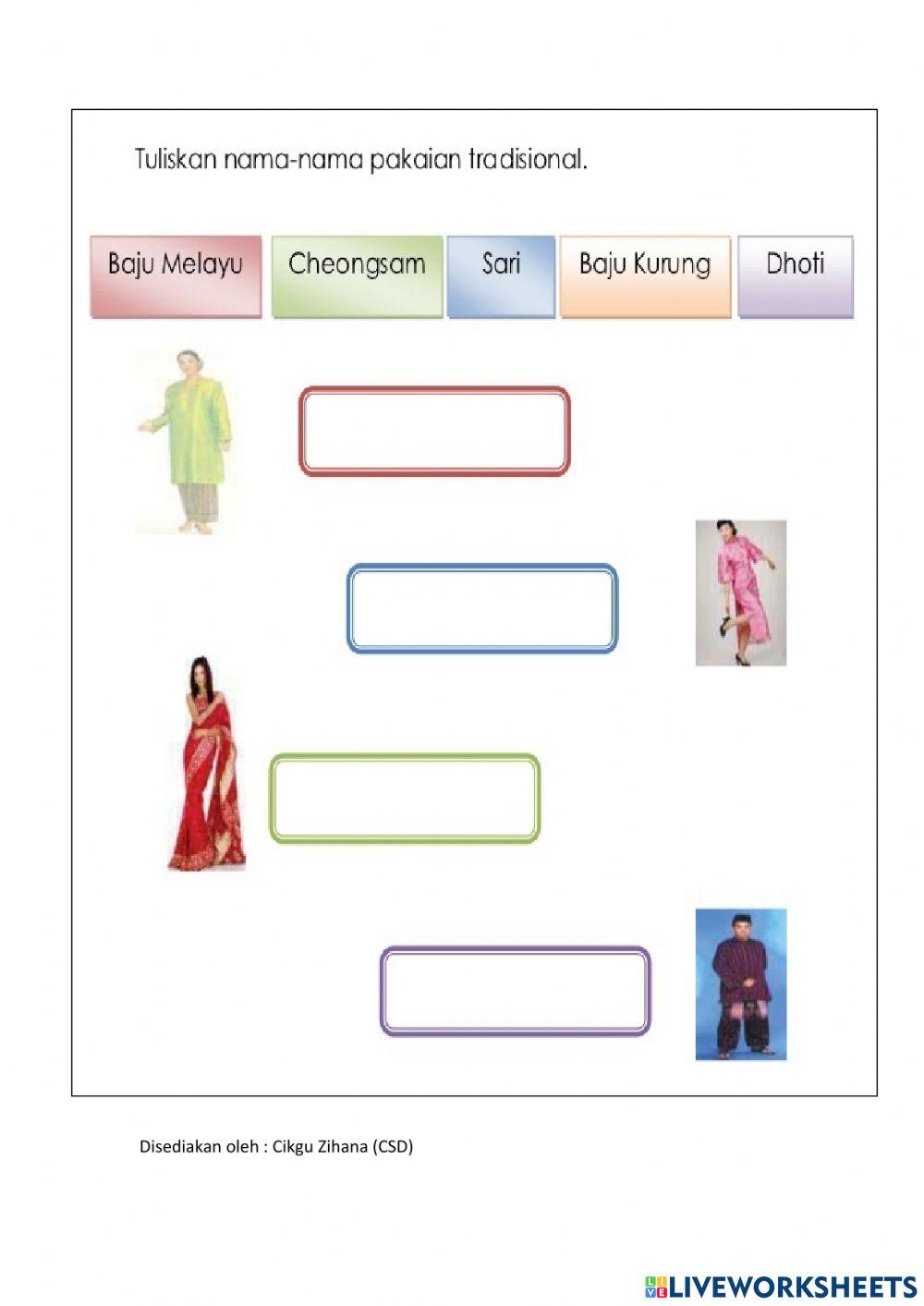 Bahasa Melayu (Budaya Kita) worksheet | Live Worksheets