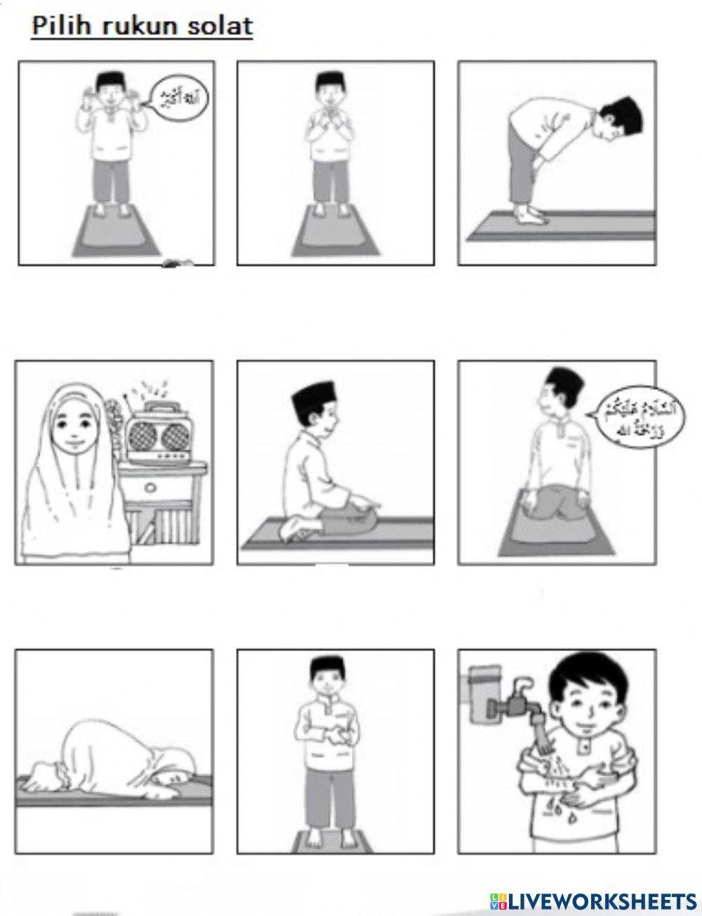 Rukun solat online activity for TAHUN 5 PPKI | Live Worksheets