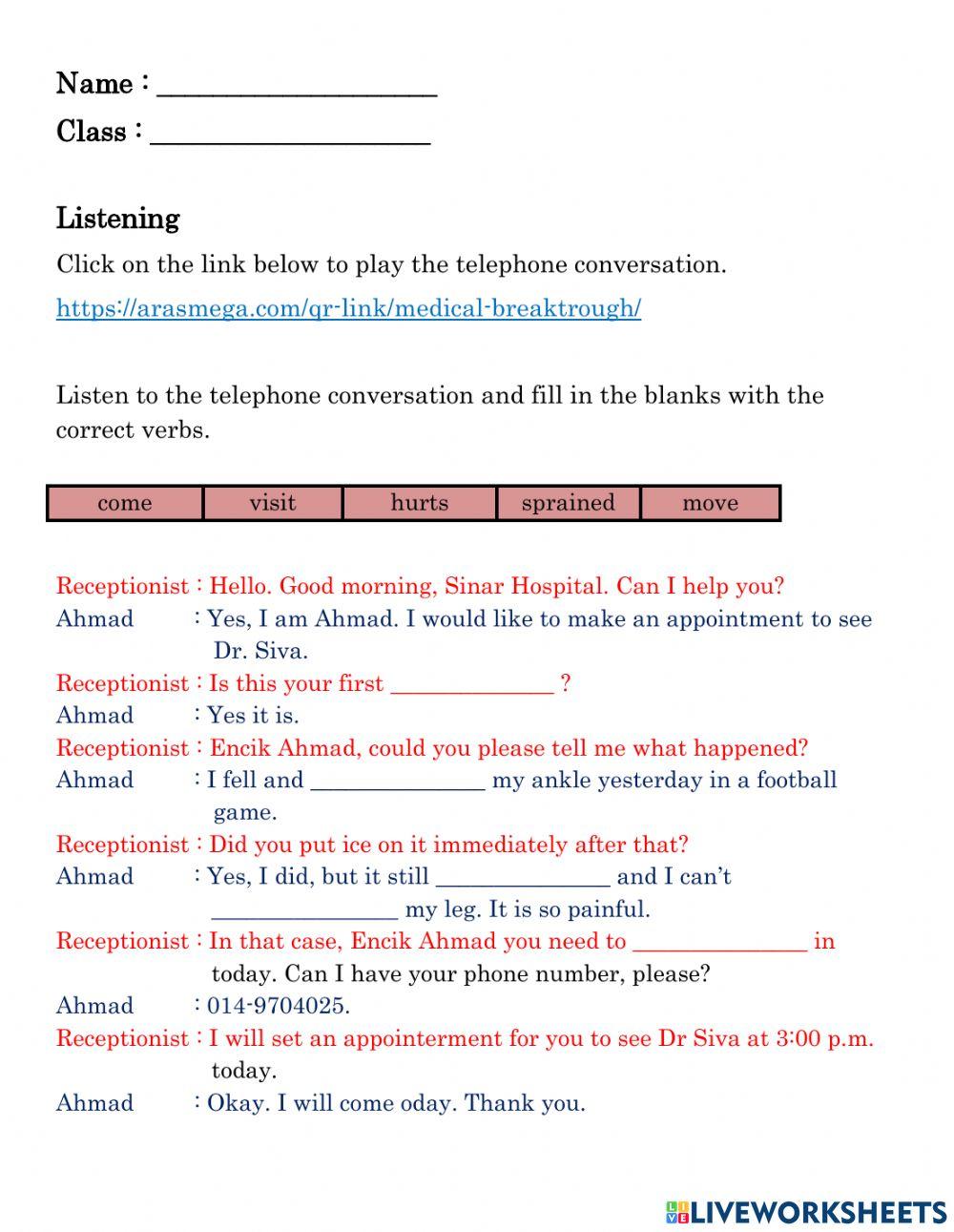 Medical Breakthrough worksheet | Live Worksheets