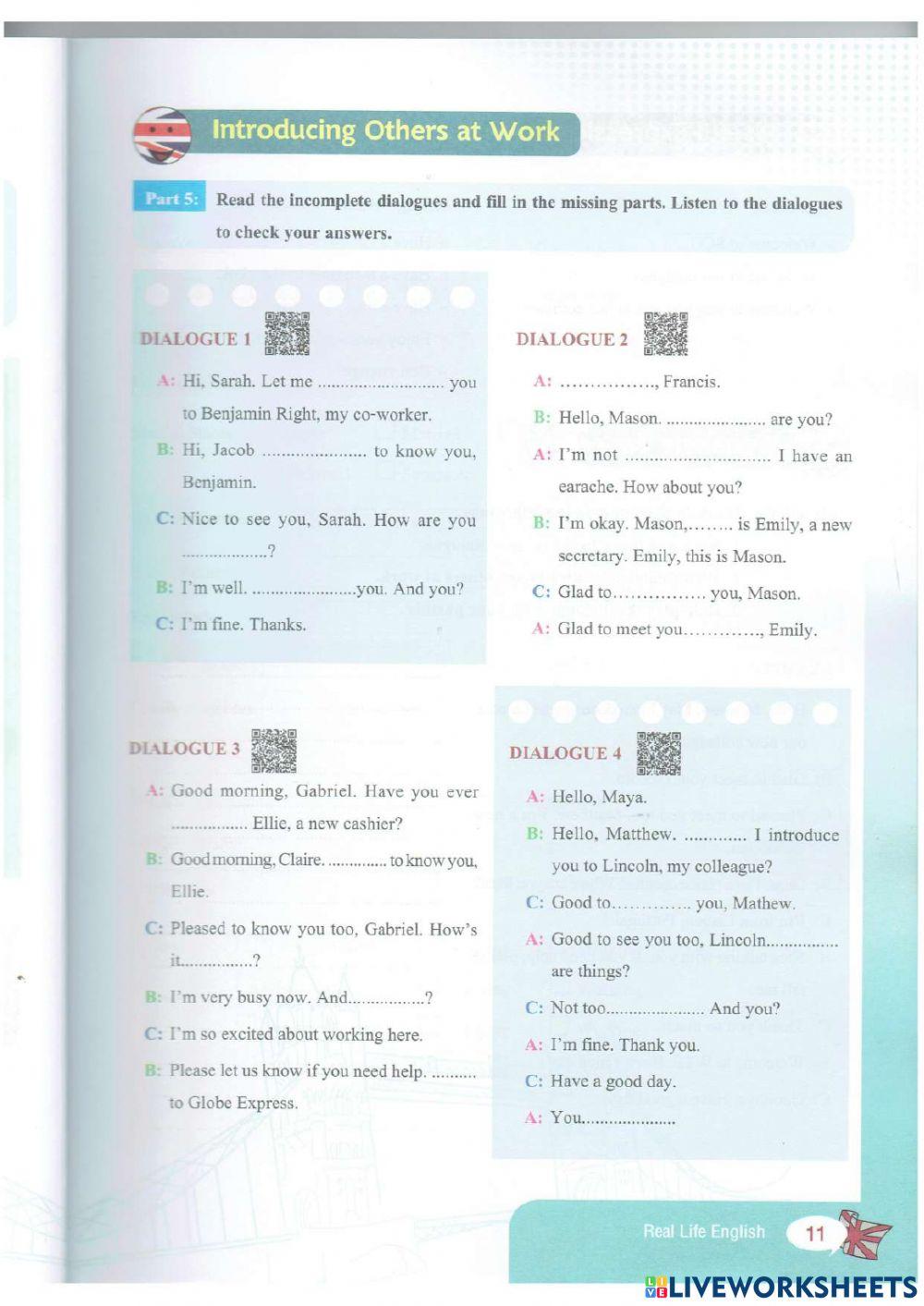 Real life english activity | Live Worksheets