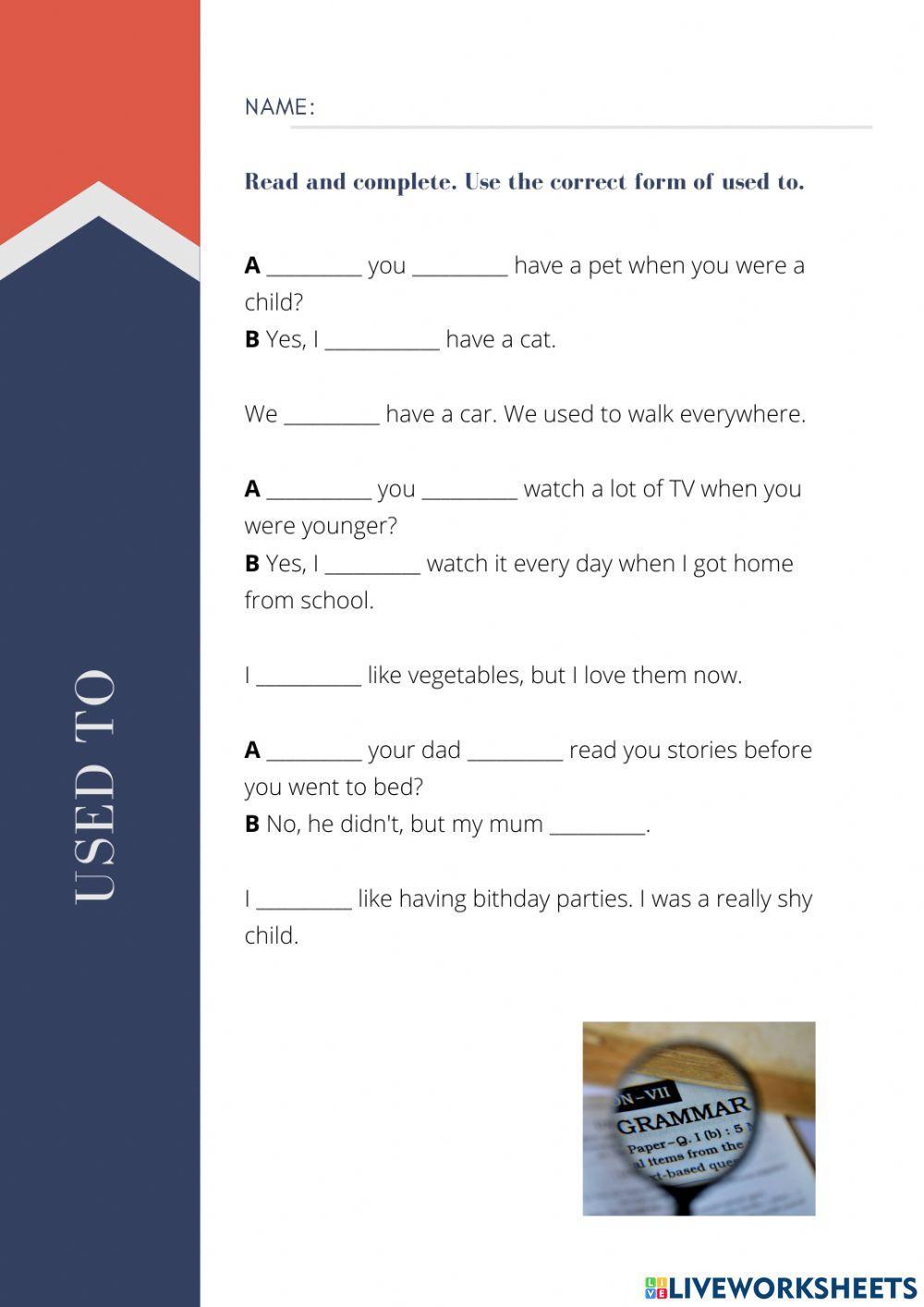 Used to 1123941 | gabriel_rodas | Live Worksheets