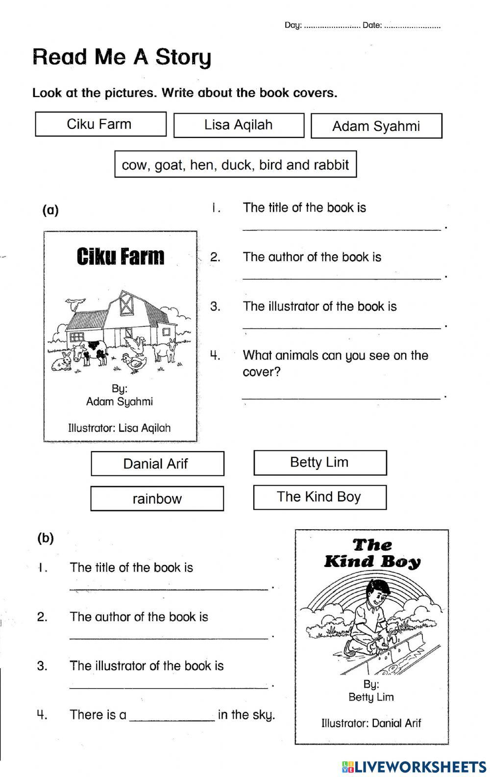 Read Me A Story worksheet | Live Worksheets