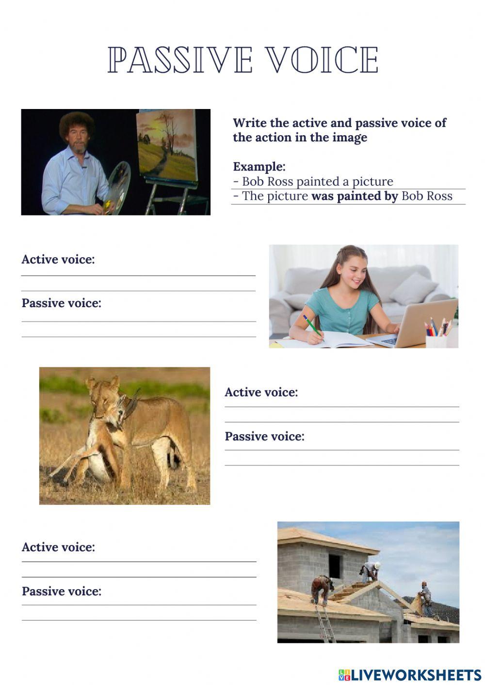 Passive voice | Free Interactive Worksheets | 1125008