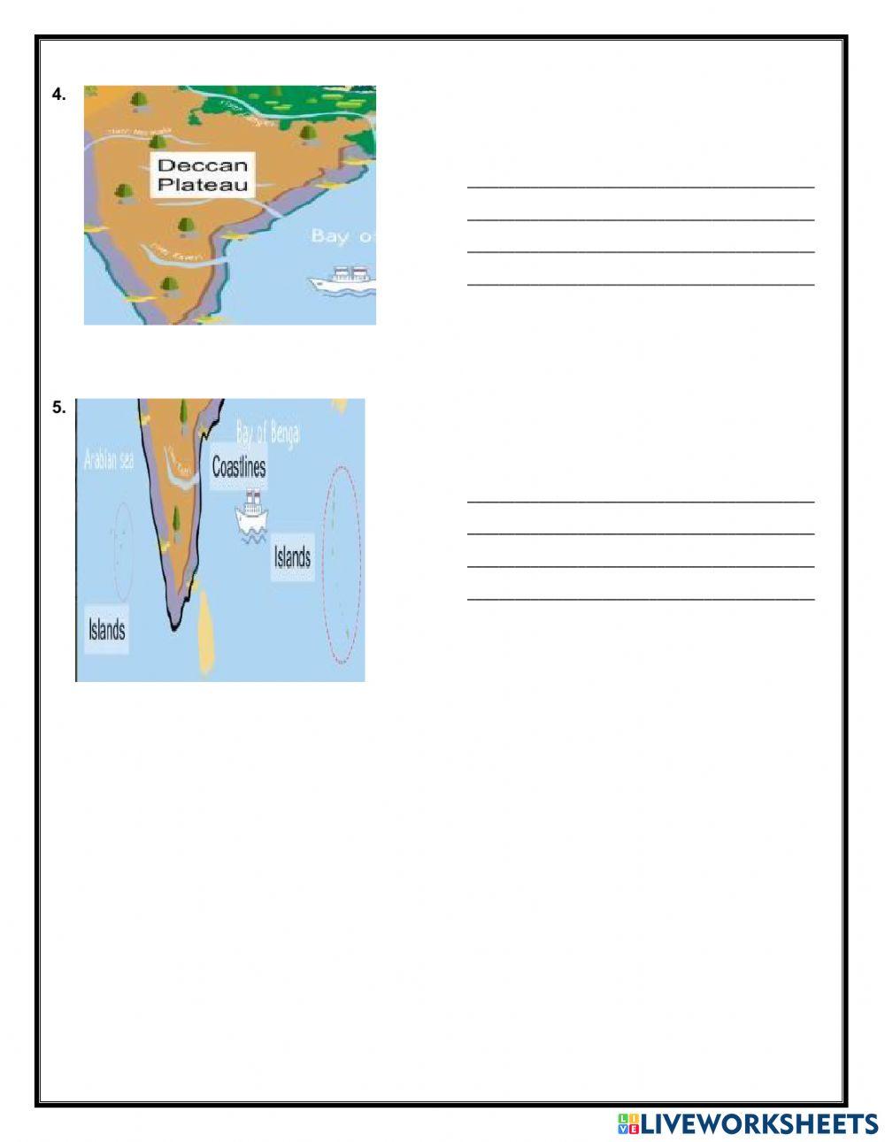 Physical featur… | Free Interactive Worksheets | 1126056
