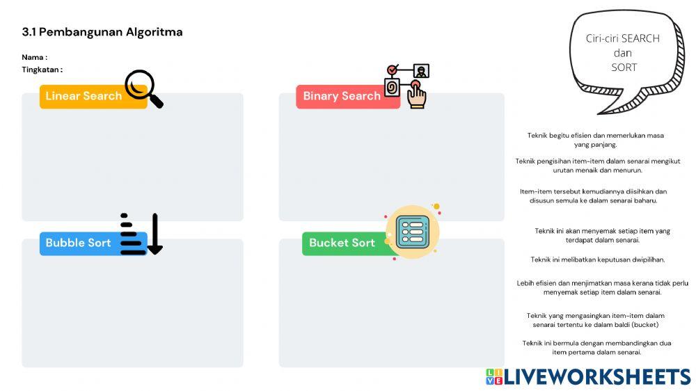 Asas sains komputer online activity | Live Worksheets