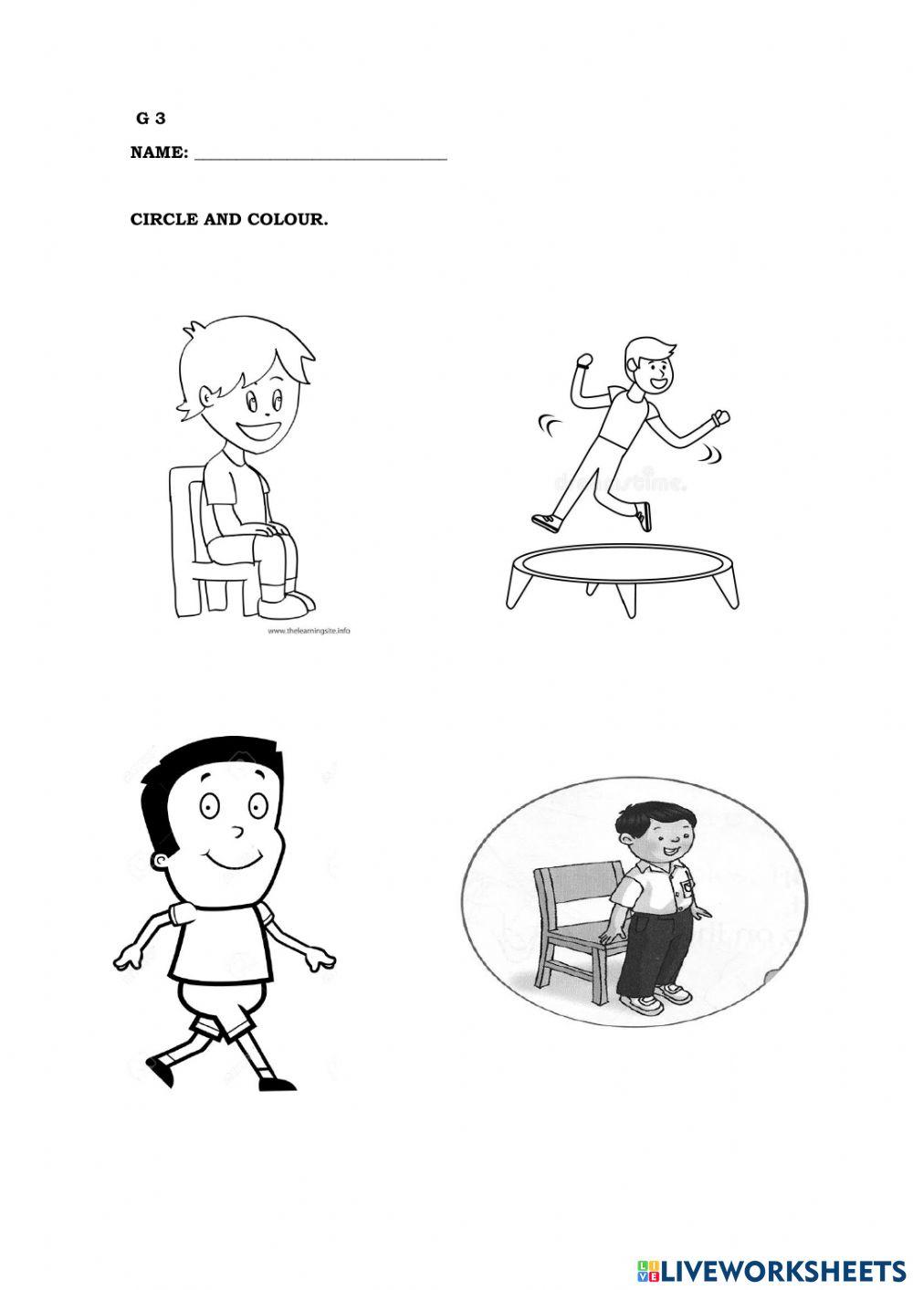 Actions online exercise for GRADE 3 | Live Worksheets