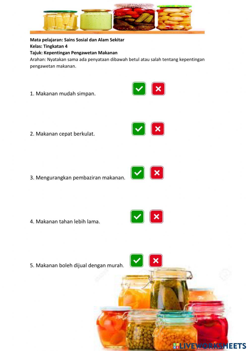 Kepentingan pengawetan makanan 1126759 | cikgu alin