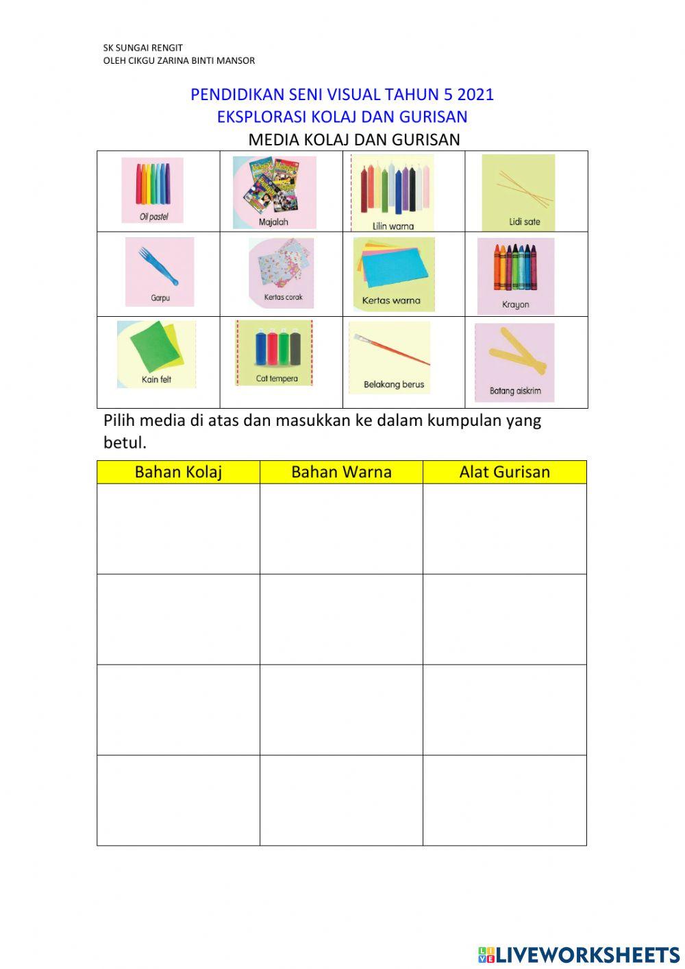 Eksplorasi kolaj dan gurisan 1126891 | Zarina bt Mansor