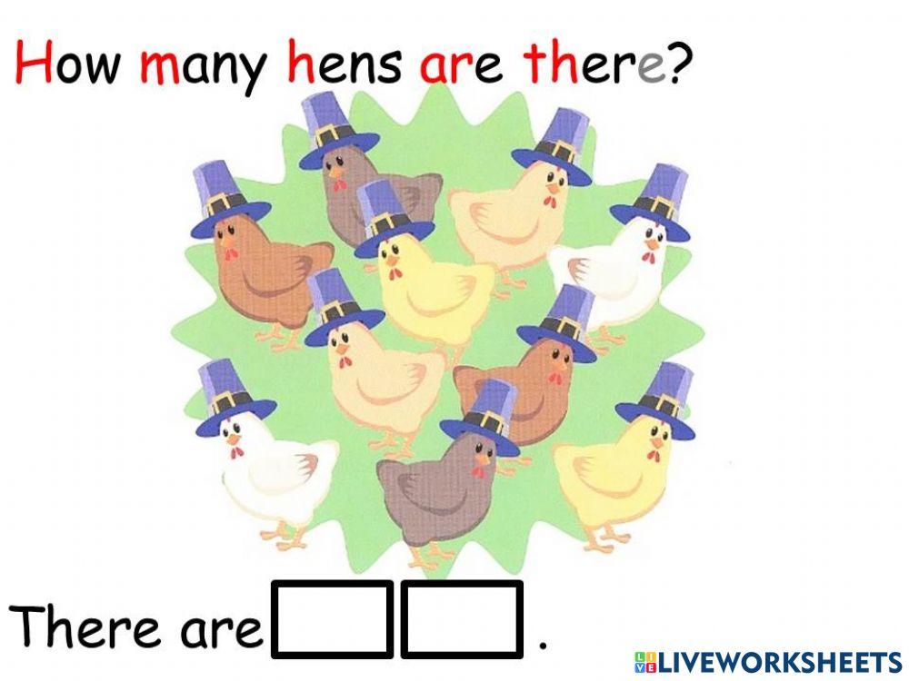 B2b Ten Hens 003 worksheet | Live Worksheets