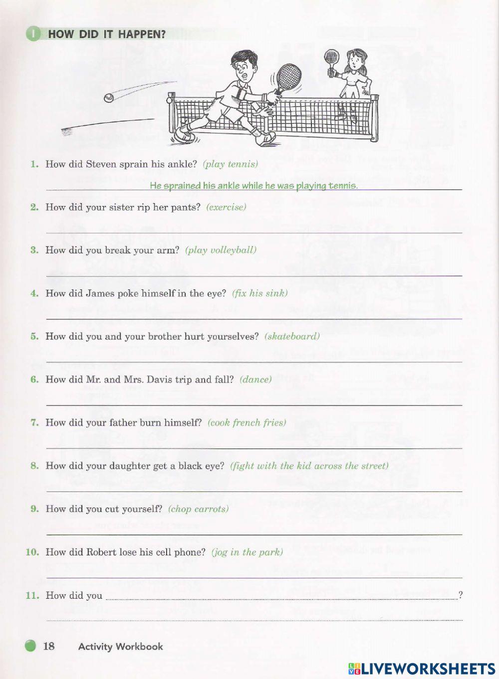 How did it happen? - Exercise 1 online exercise for | Live Worksheets