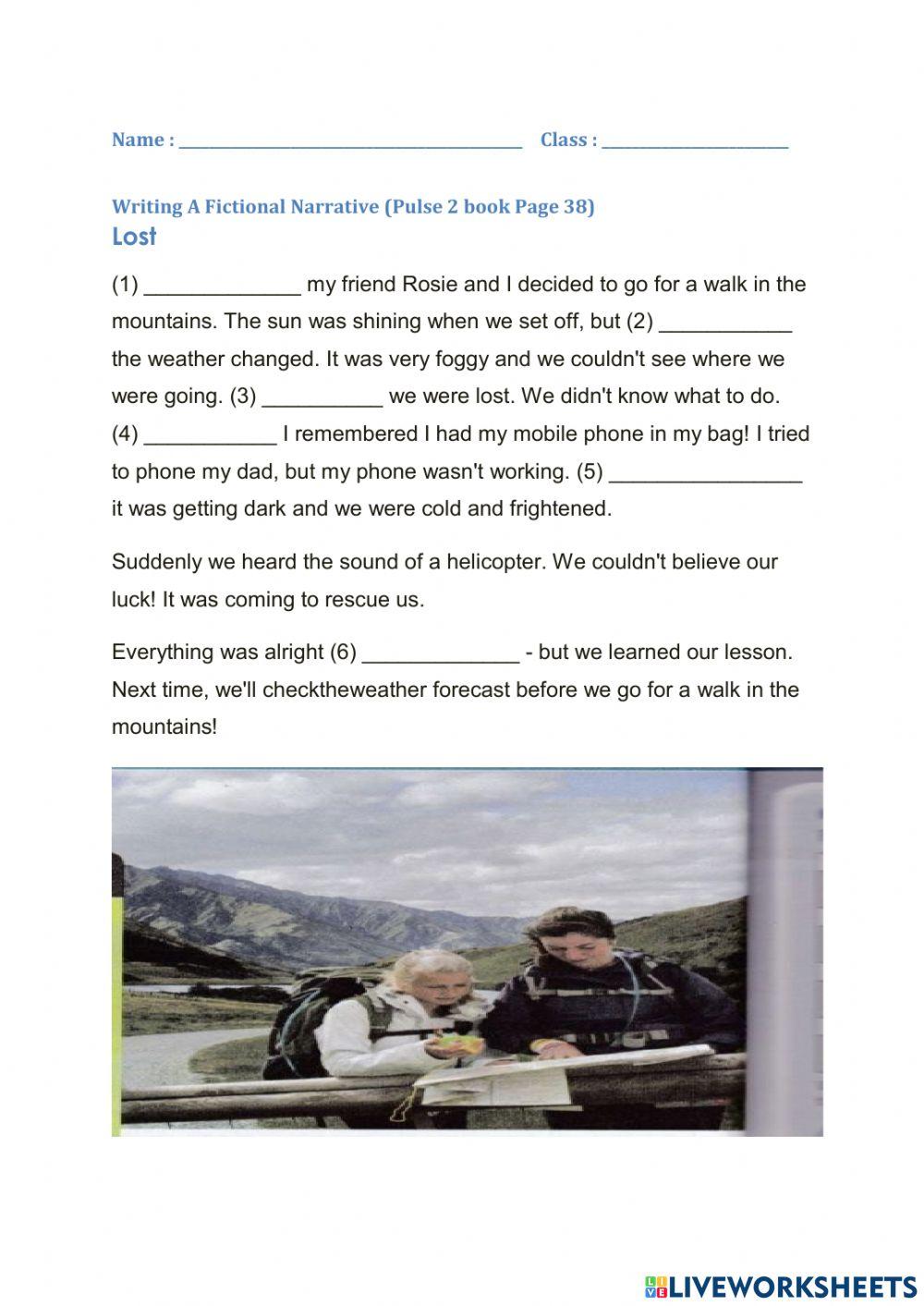 Lost exercise | Live Worksheets