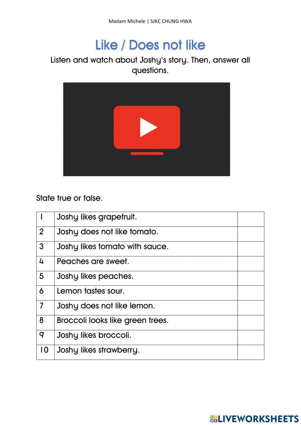 Get Smart Year 3 Module 6 Food Please worksheet | Live Worksheets