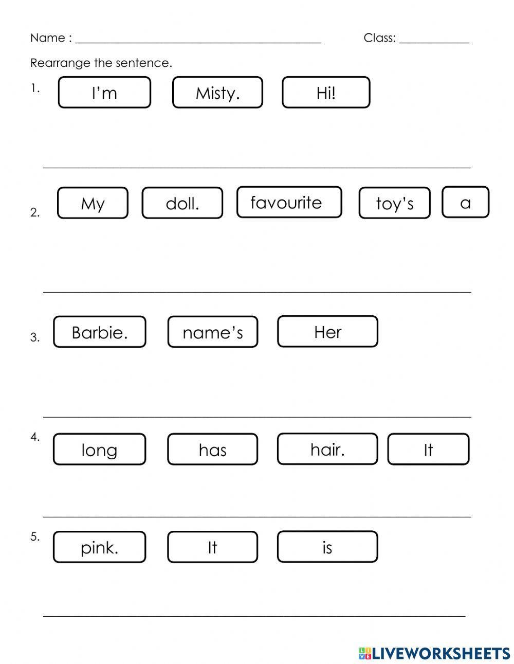 Unit 2: Let's Play ( My Favourite toys) worksheet | Live Worksheets