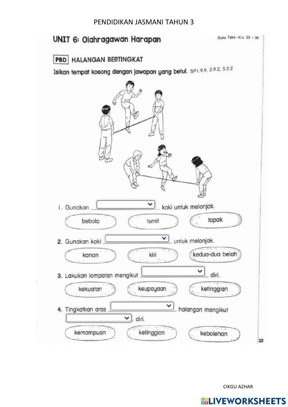 Halangan betingkat worksheet | Live Worksheets