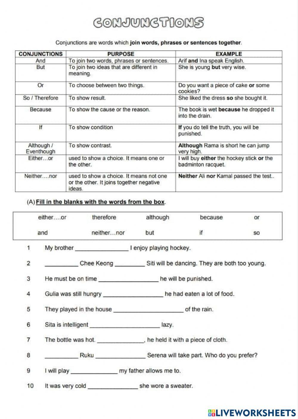 5080690 | Conjunction | Nashiha178 | LiveWorksheets