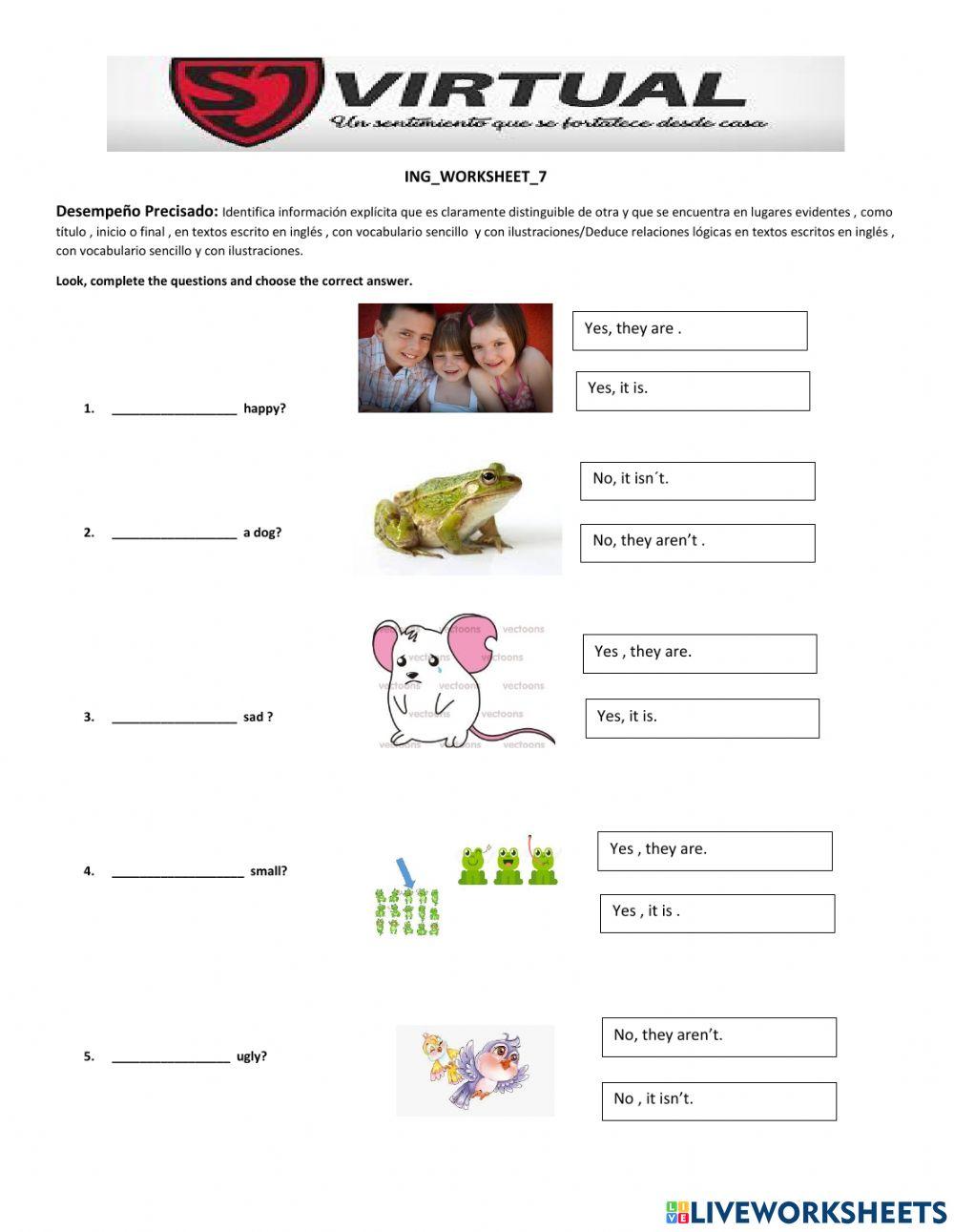 Is it...-Are they...? worksheet | Live Worksheets