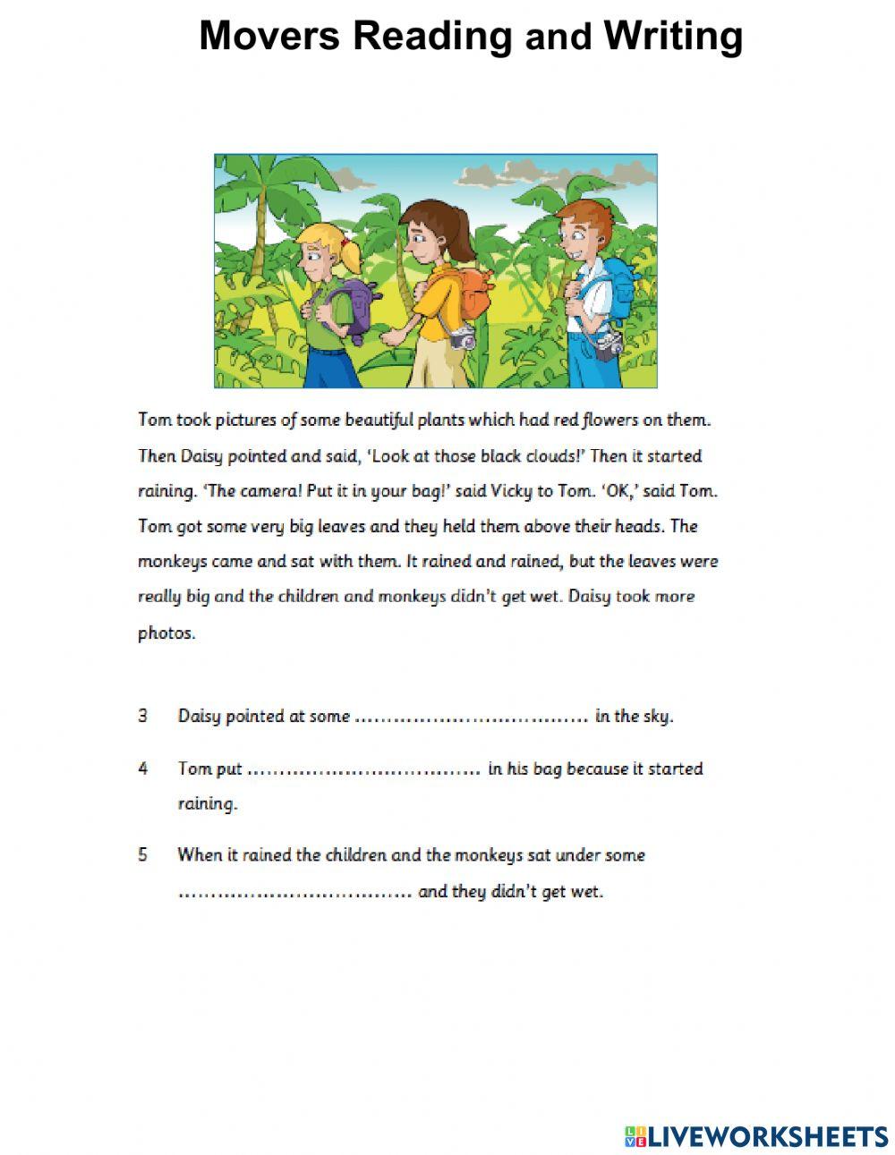 5080872 | Movers Reading - Writing Part 2 | Kathia López