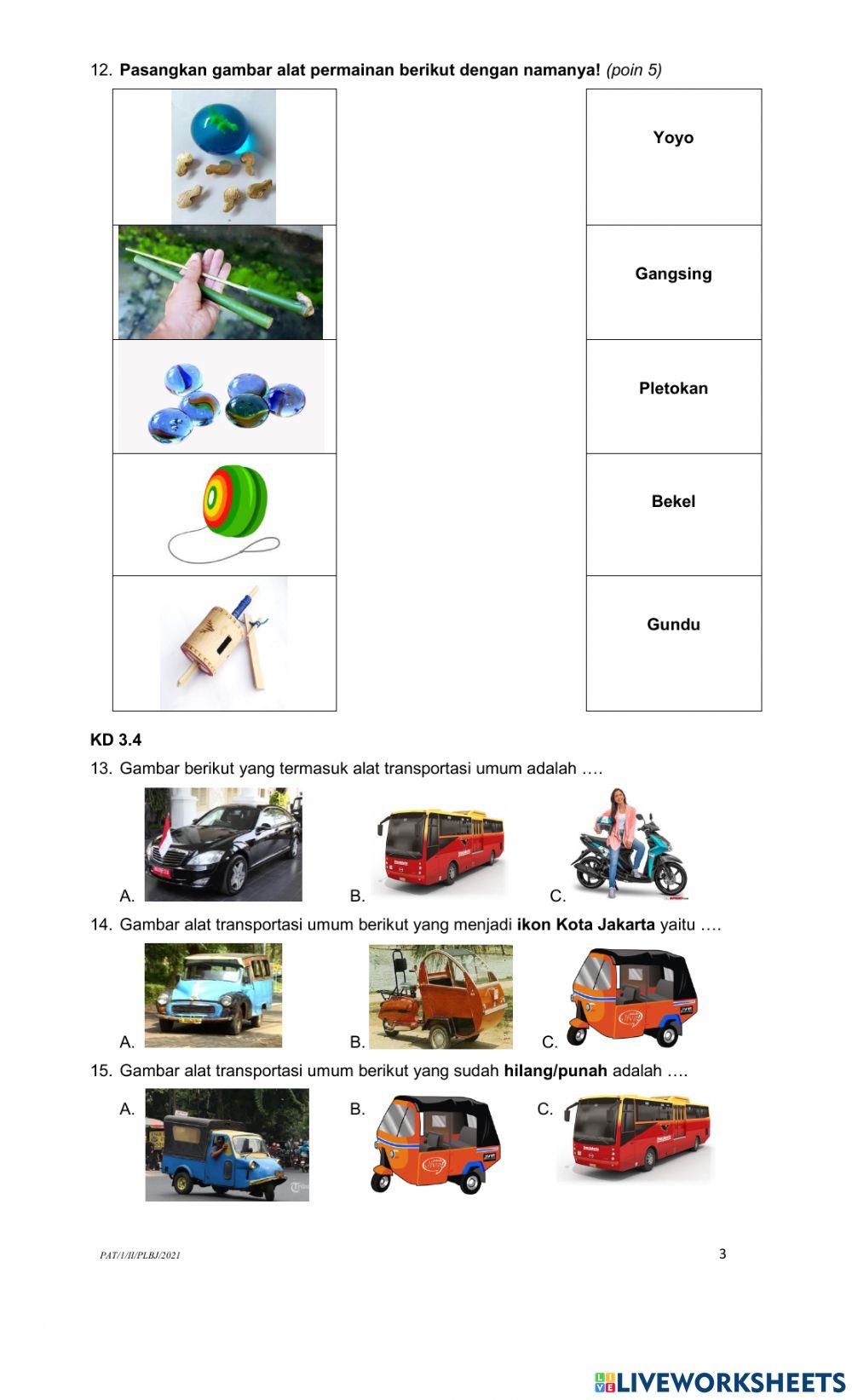 Pat - plbj worksheet | Live Worksheets