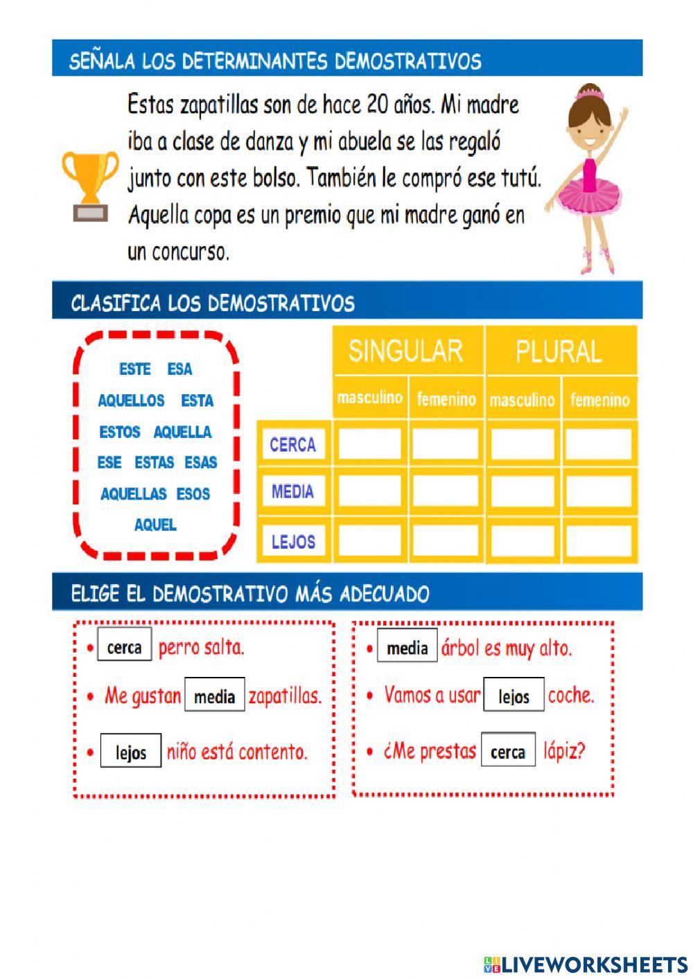 3062961 | DETERMINANTES DEMOSTRATIVOS 4° PRIMARIA