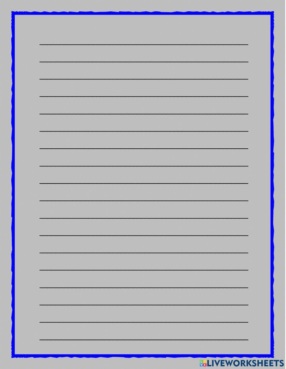 Writing sheet 1056886 | James Arellano | Live Worksheets