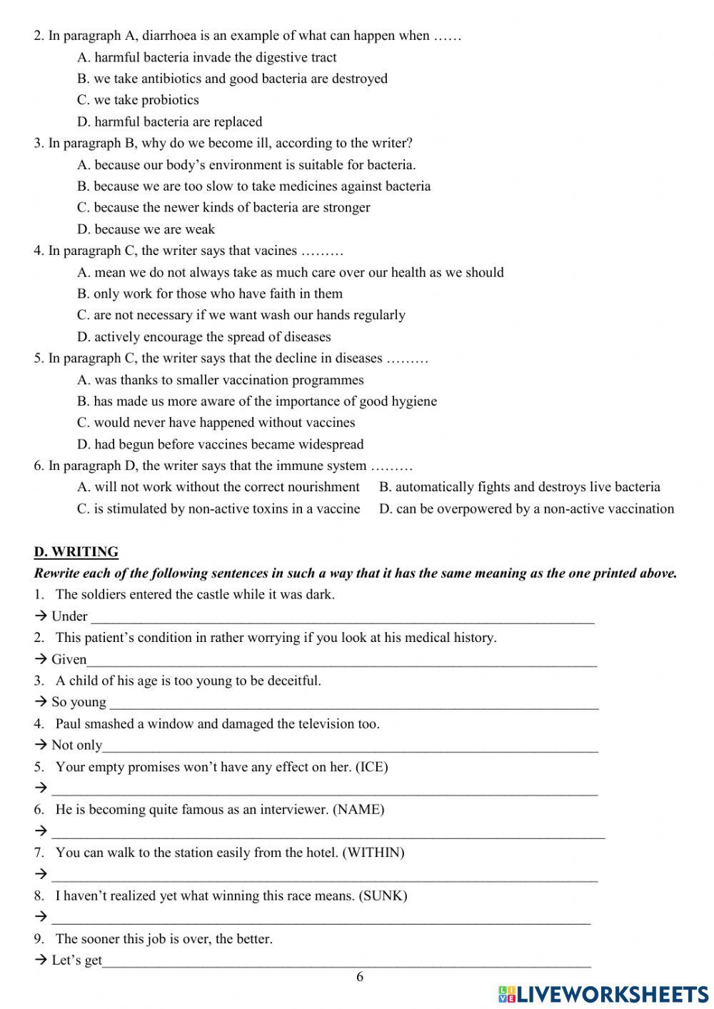 PT 29 GRADE 9 online exercise for | Live Worksheets