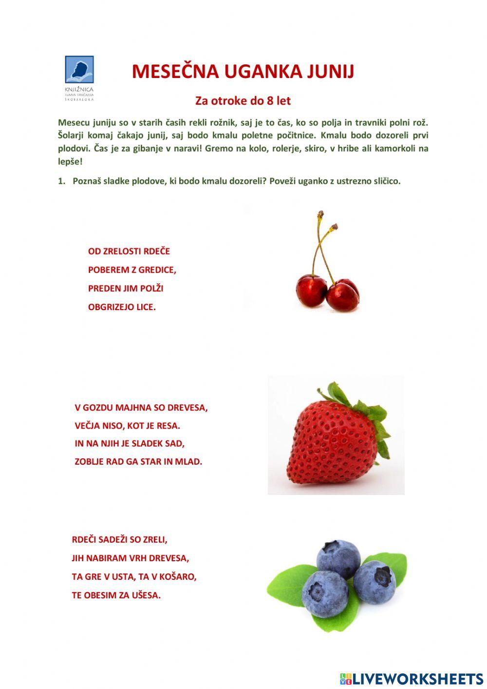 Uganka-junij mlajši 3063476 | MOKIT | Live Worksheets