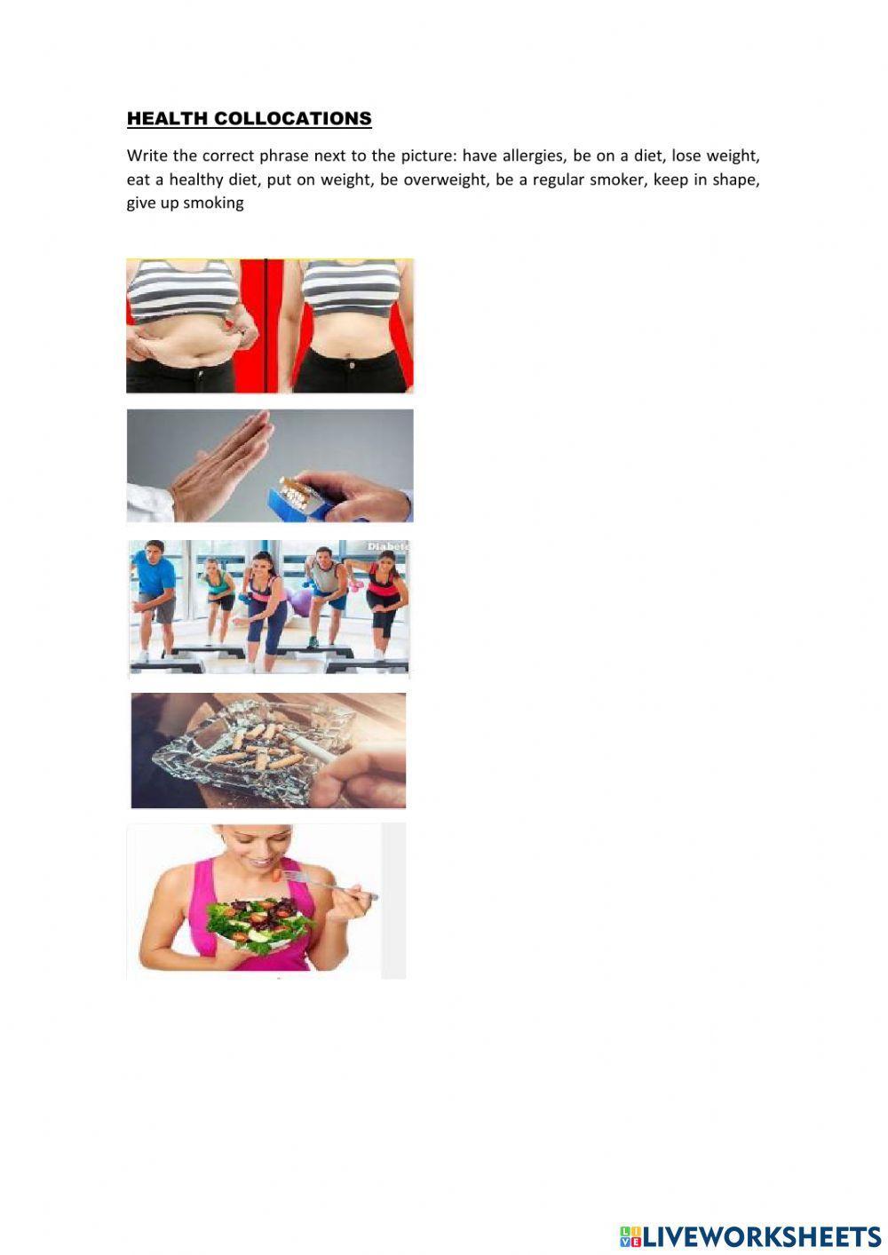 Health collocat… | Free Interactive Worksheets | 1058185