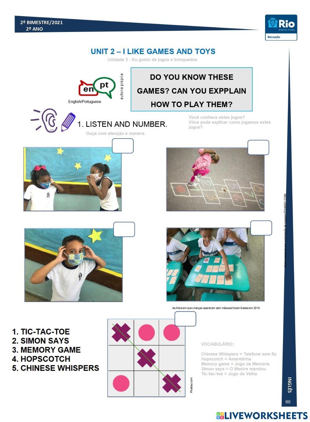 I like games and toys worksheet | Live Worksheets