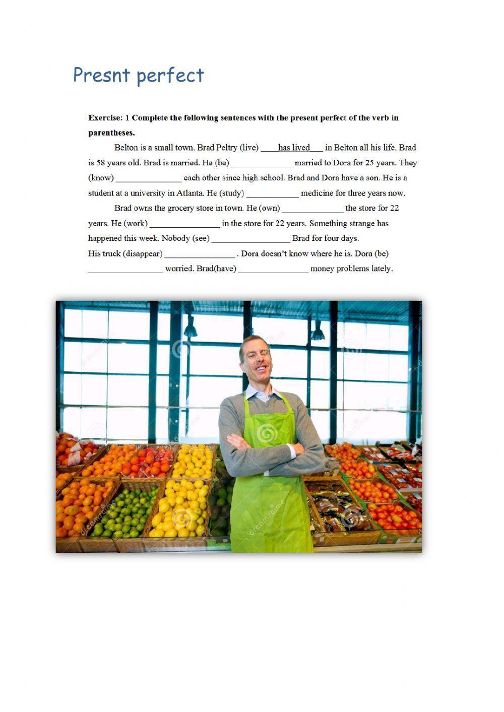 Present perfect online exercise for pre intermediate | Live Worksheets