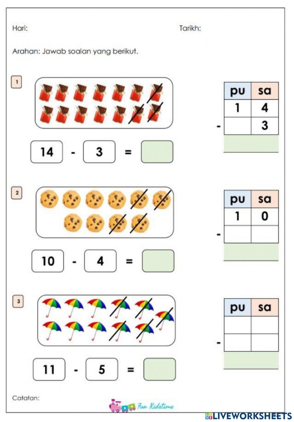 Matematik PPKI online exercise for 2 | Live Worksheets