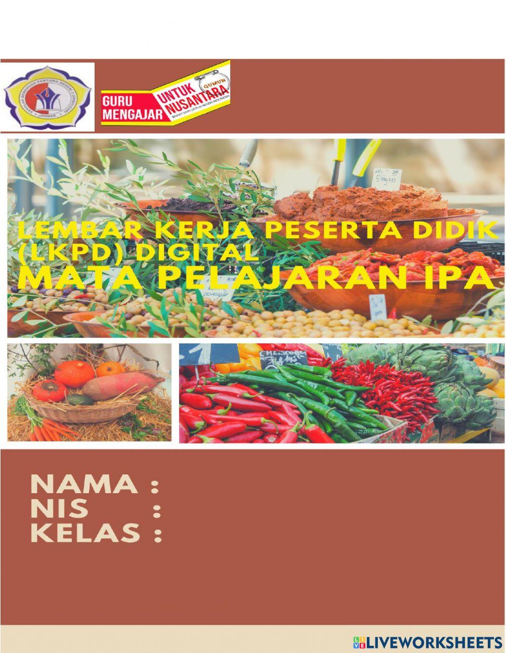 Lkpd ipa activity for 1 | Live Worksheets