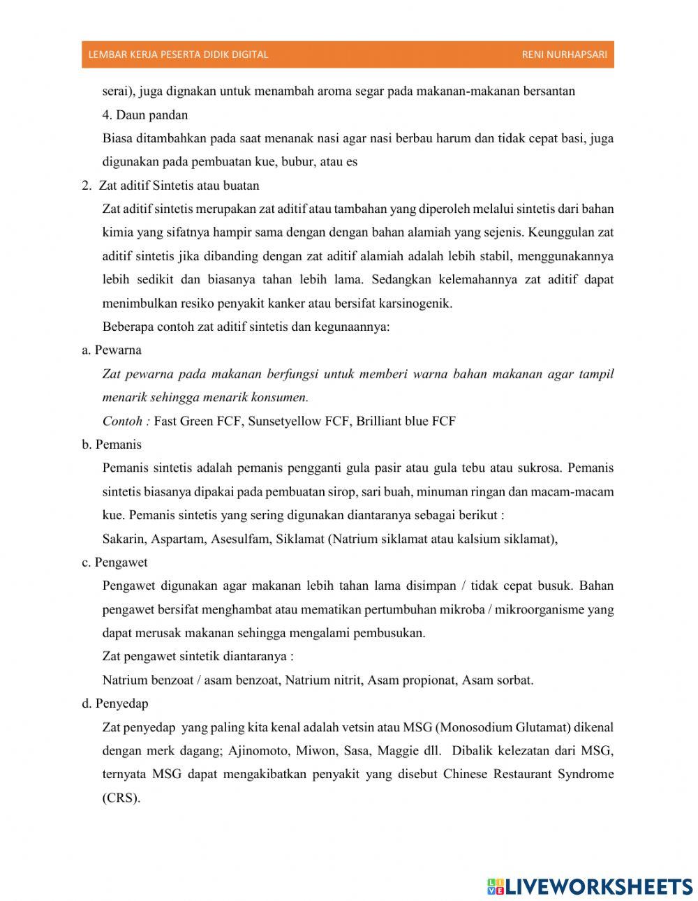 Lkpd ipa activity for 1 | Live Worksheets