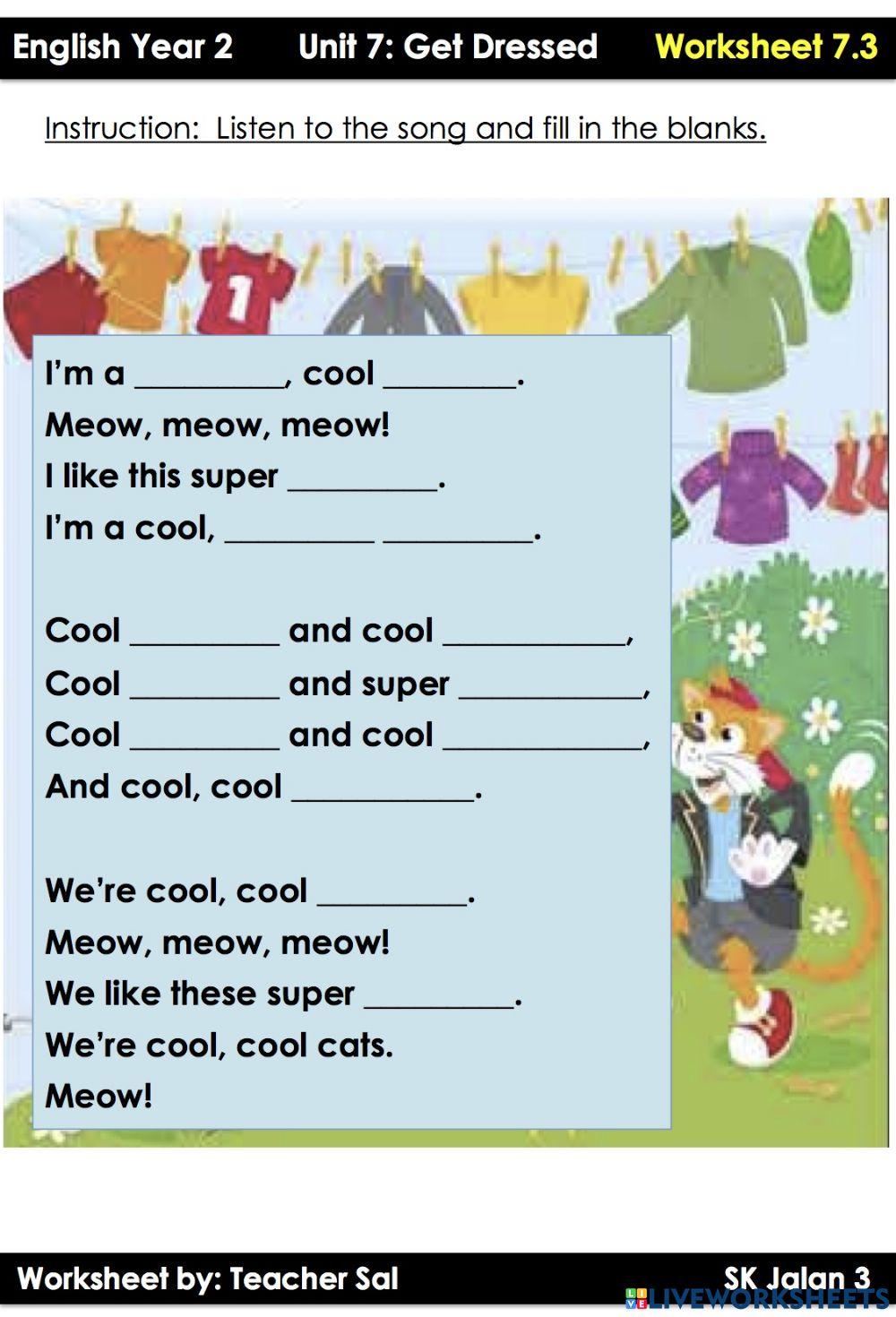 Get Dressed Year 2 1131935 | Salhussin | Live Worksheets