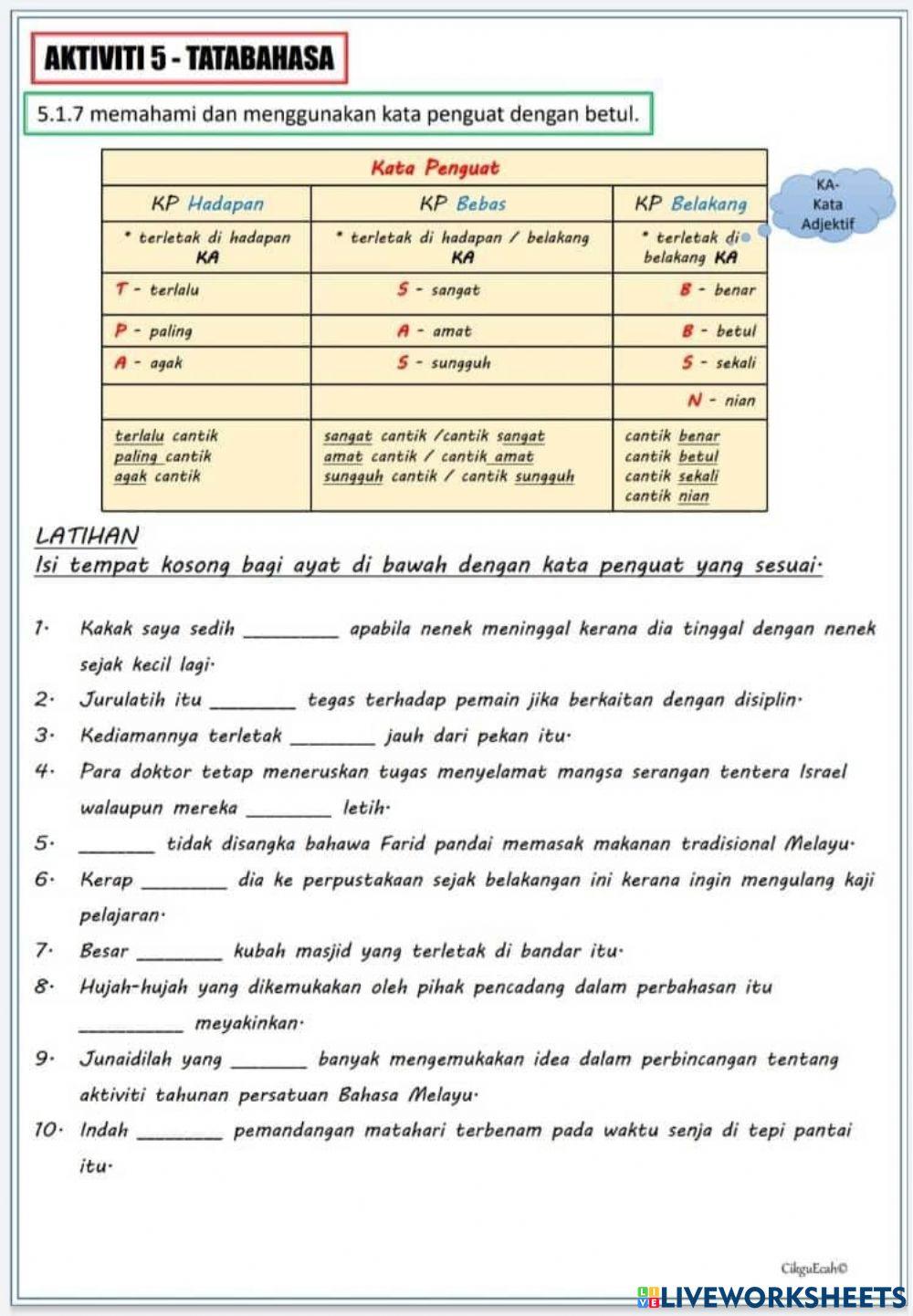 3138779 | LATIHAN KATA PENGUAT | Siti Zaleha