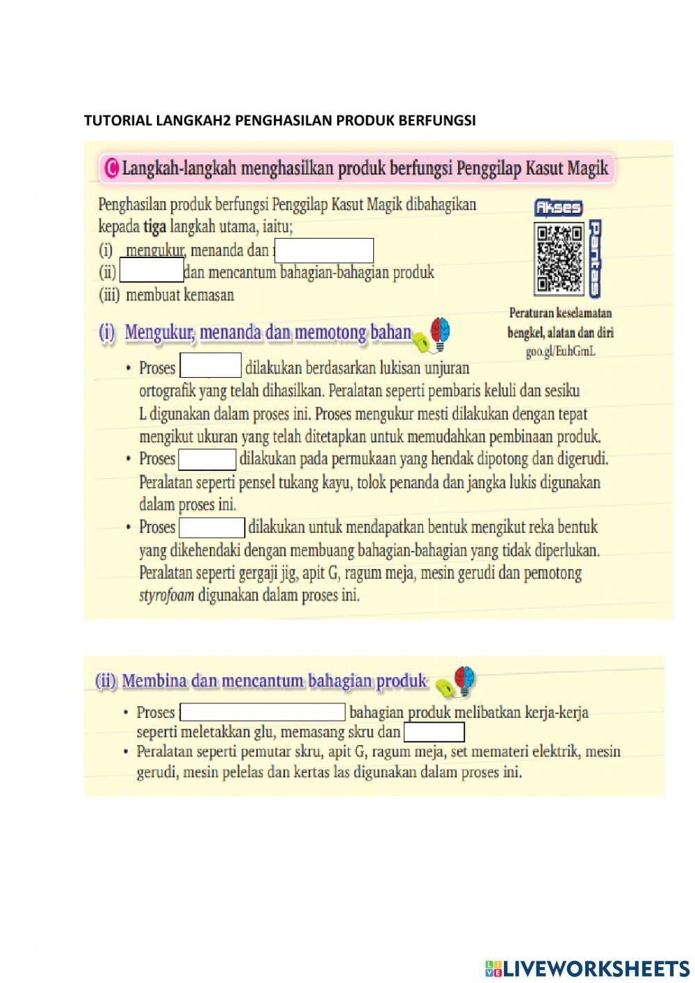 TUTORIAL 2 PENGHASILAN PRODUK BERFUNGSI | NOR'AIDA