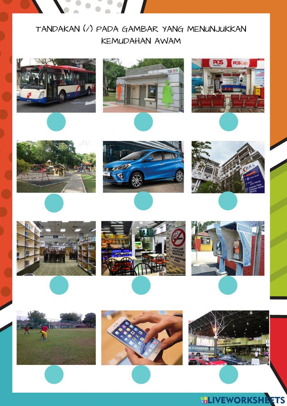 Kemudahan Awam interactive worksheet for KSSMPK Ting. 3 | Live Worksheets