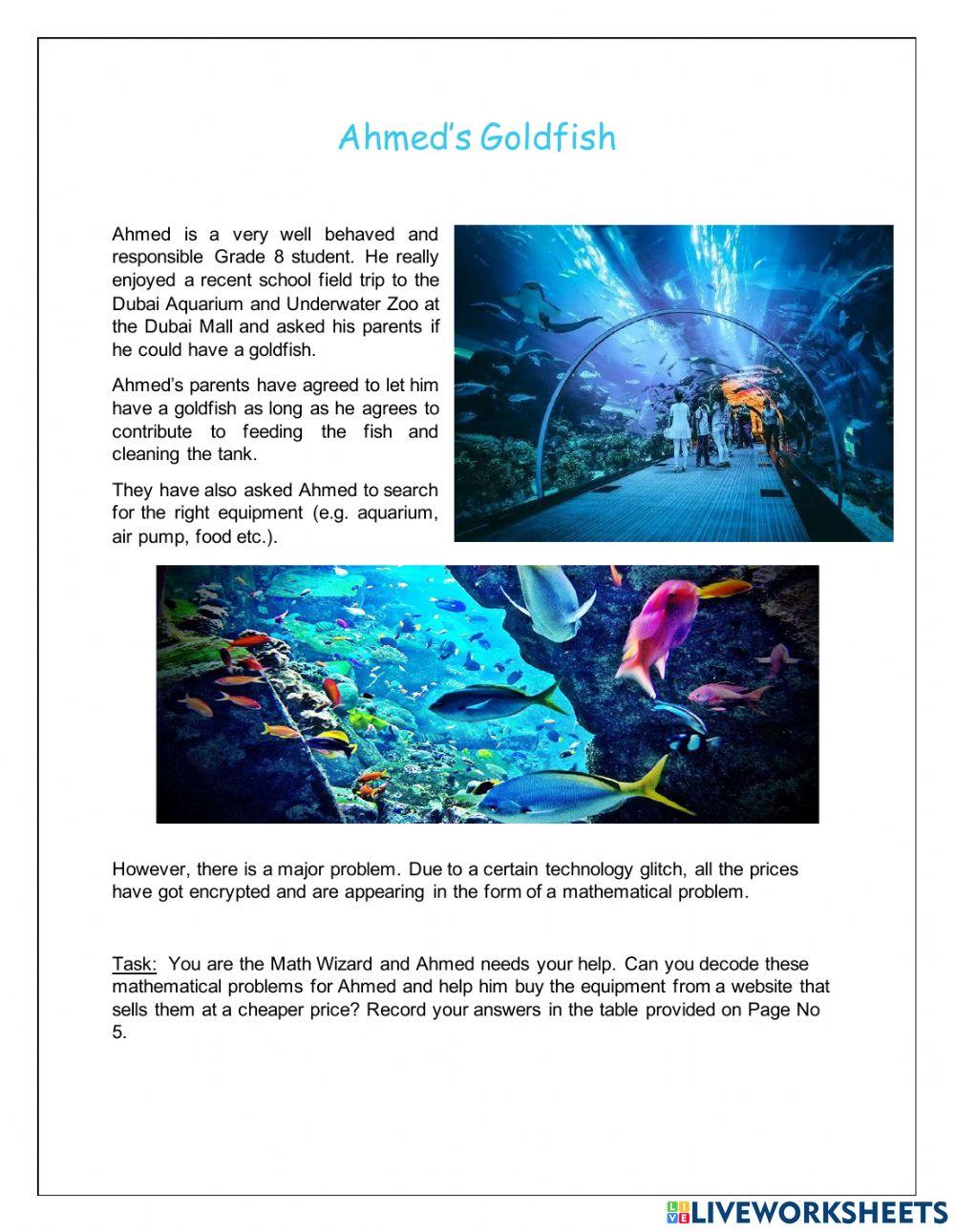 Project week1 worksheet | Live Worksheets