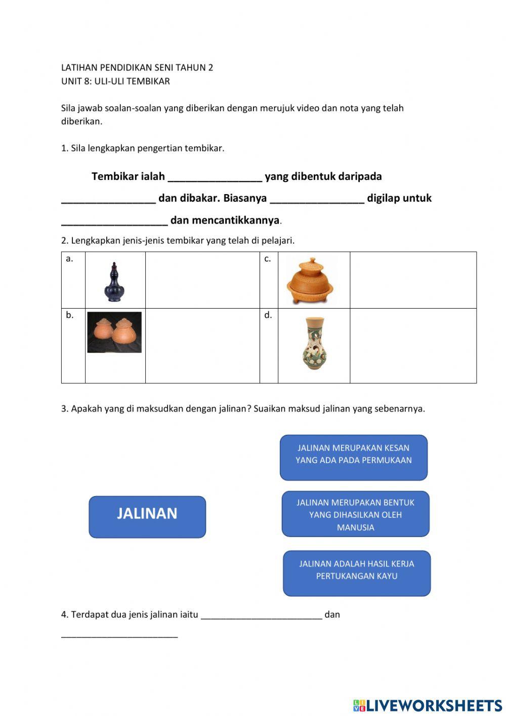 Psv tahun 2 unit 8 worksheet | Live Worksheets