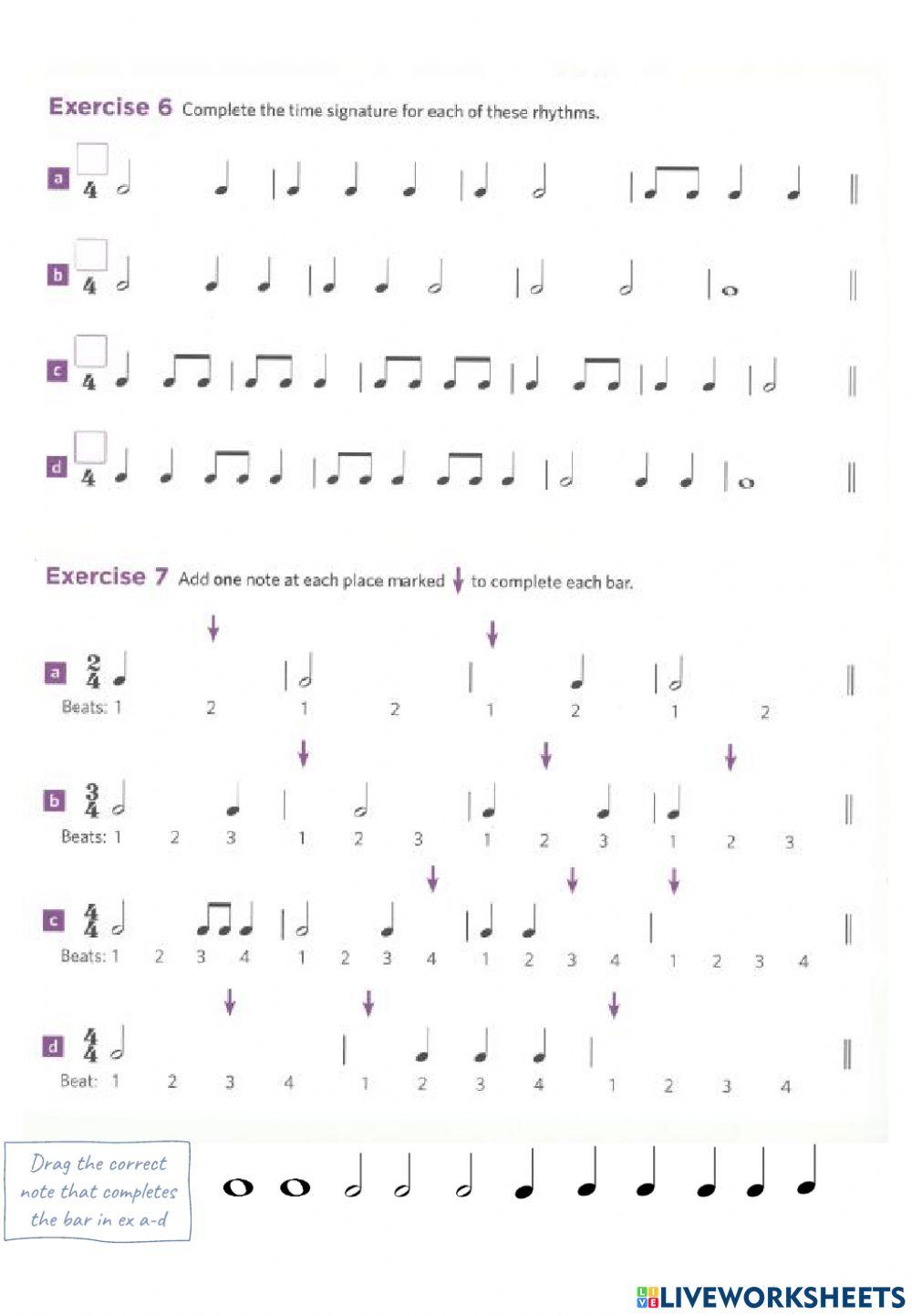 3140000 | Grade 1 Theory Worksheet 1 | Mus17
