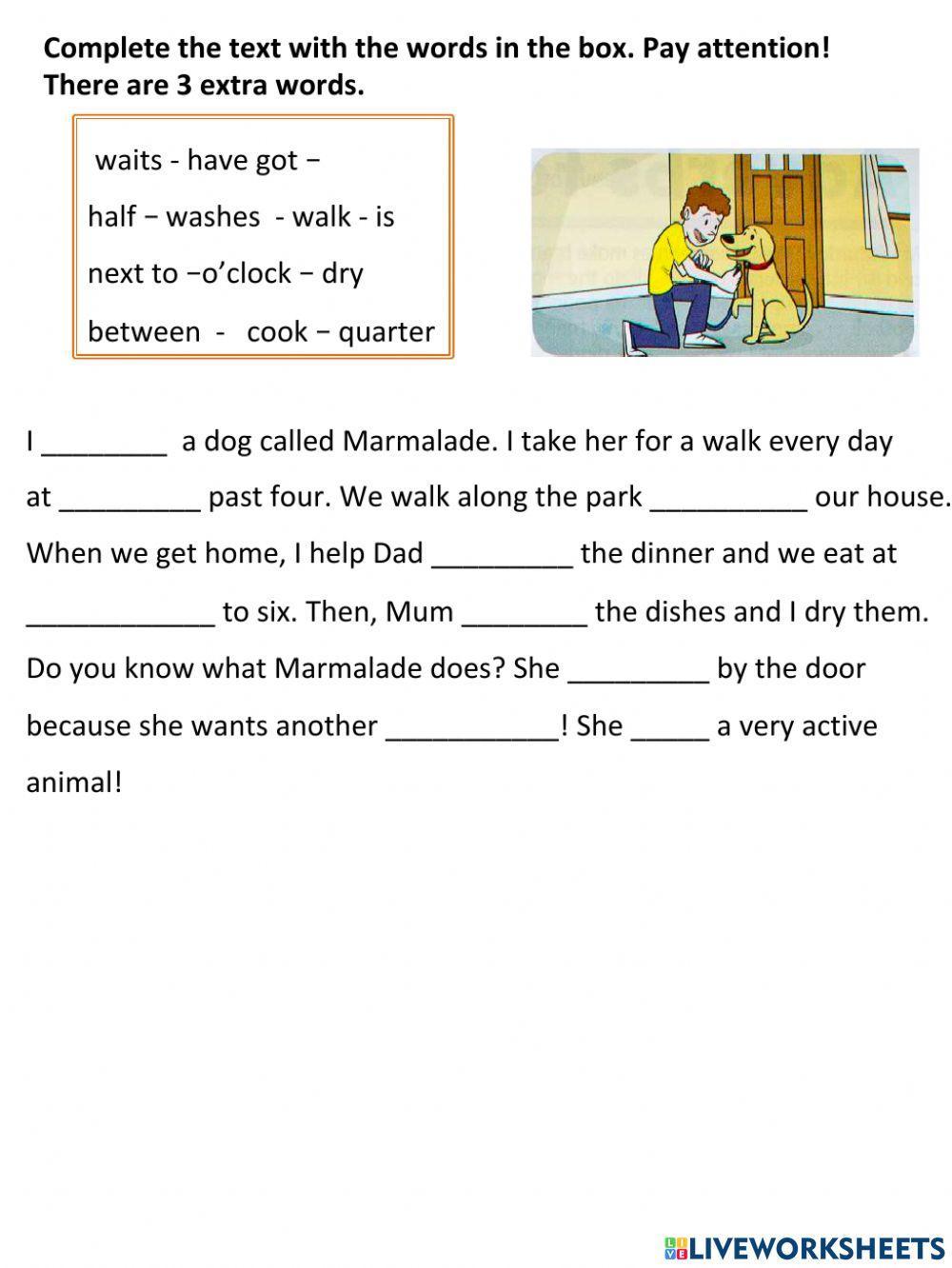 Complete the te… | Free Interactive Worksheets | 1133160