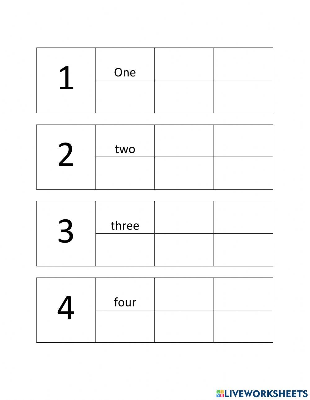 Numbers 1134787 | lizaallbi | Live Worksheets