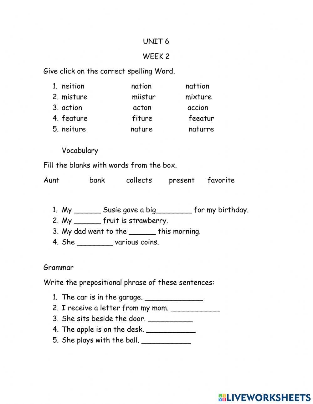 QUIZ June 4 worksheet | Live Worksheets