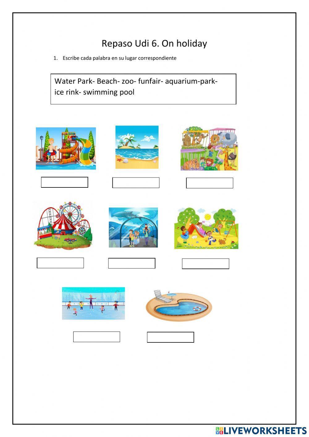 On holiday Ingles 2º activity | Live Worksheets
