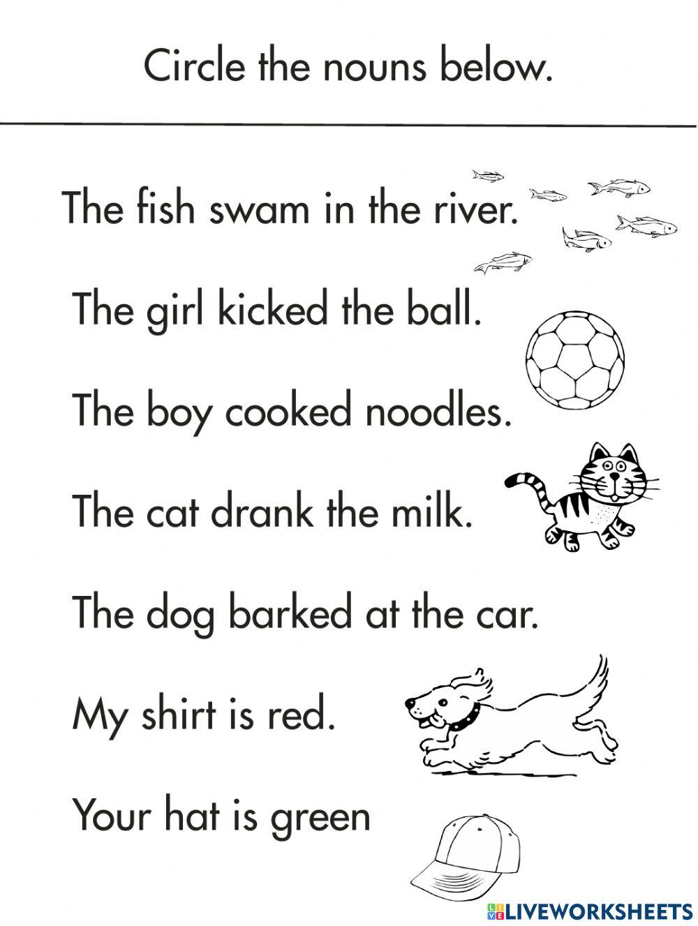 nouns practice material online exercise for | Live Worksheets