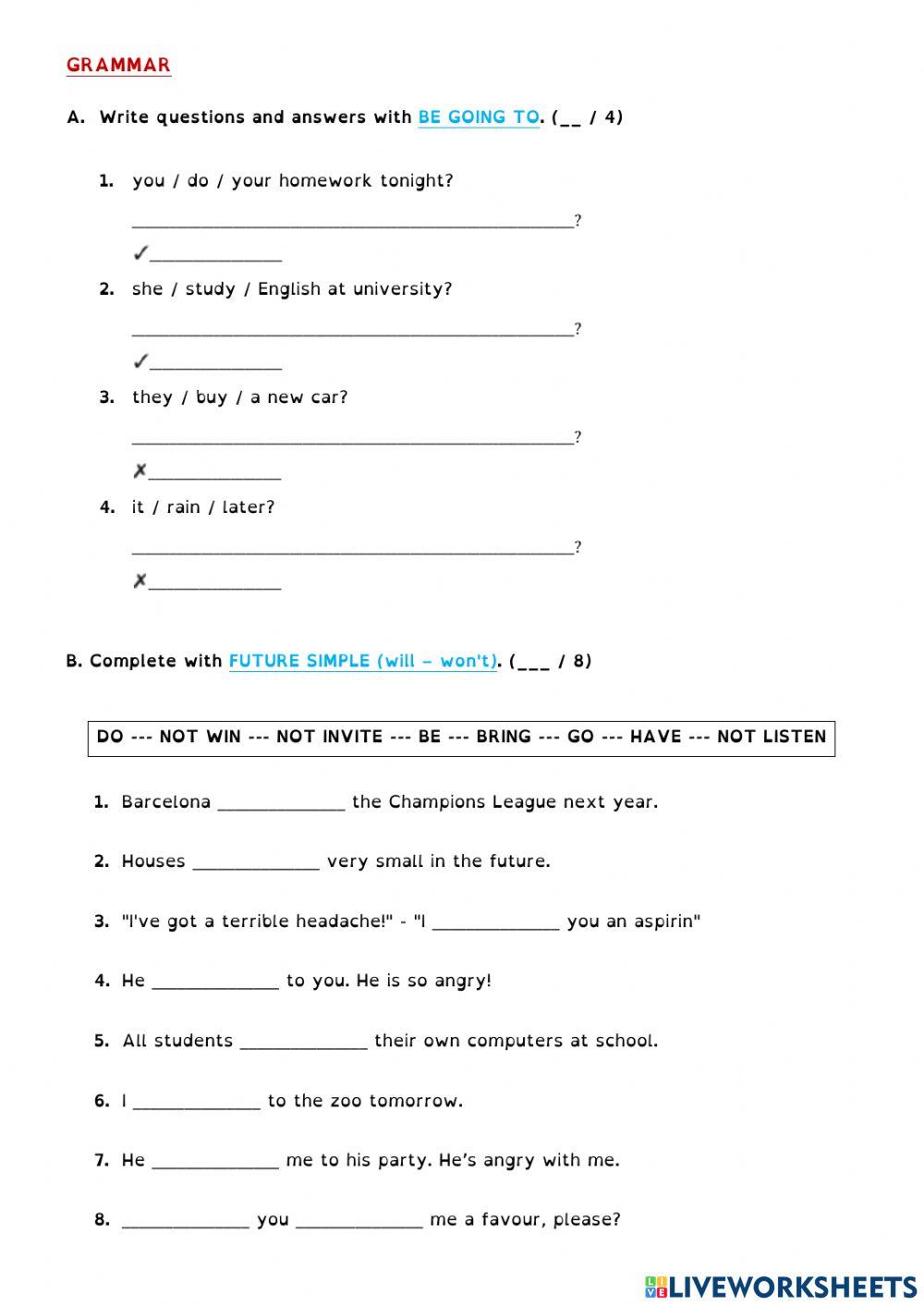 Elementary - t3 - ge worksheet | Live Worksheets